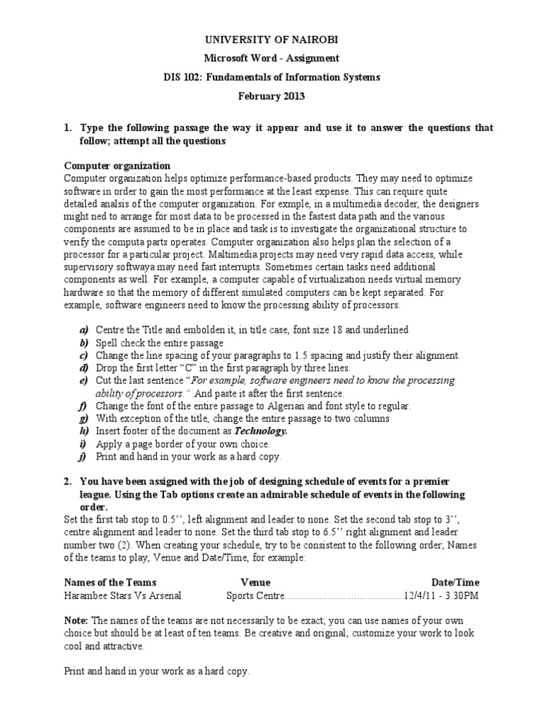 Computer Organization Assignment Guide | PDF | Software | Central ...