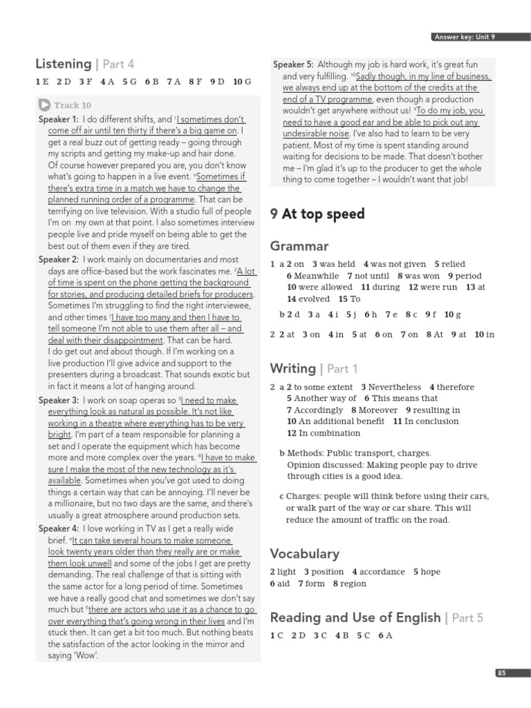 Answerkey Unit 9 | PDF | Libraries