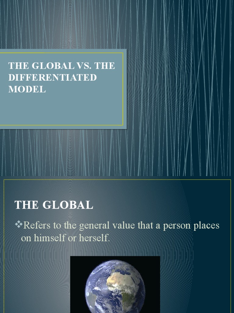 Global vs. Differentiated Self-Esteem Models | PDF