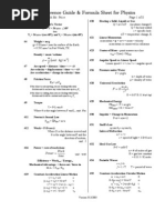 Electricity and Magnetism Formula Sheet & study guide Physics A ...