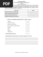 Evaluacijski Obrazac Projekta | PDF