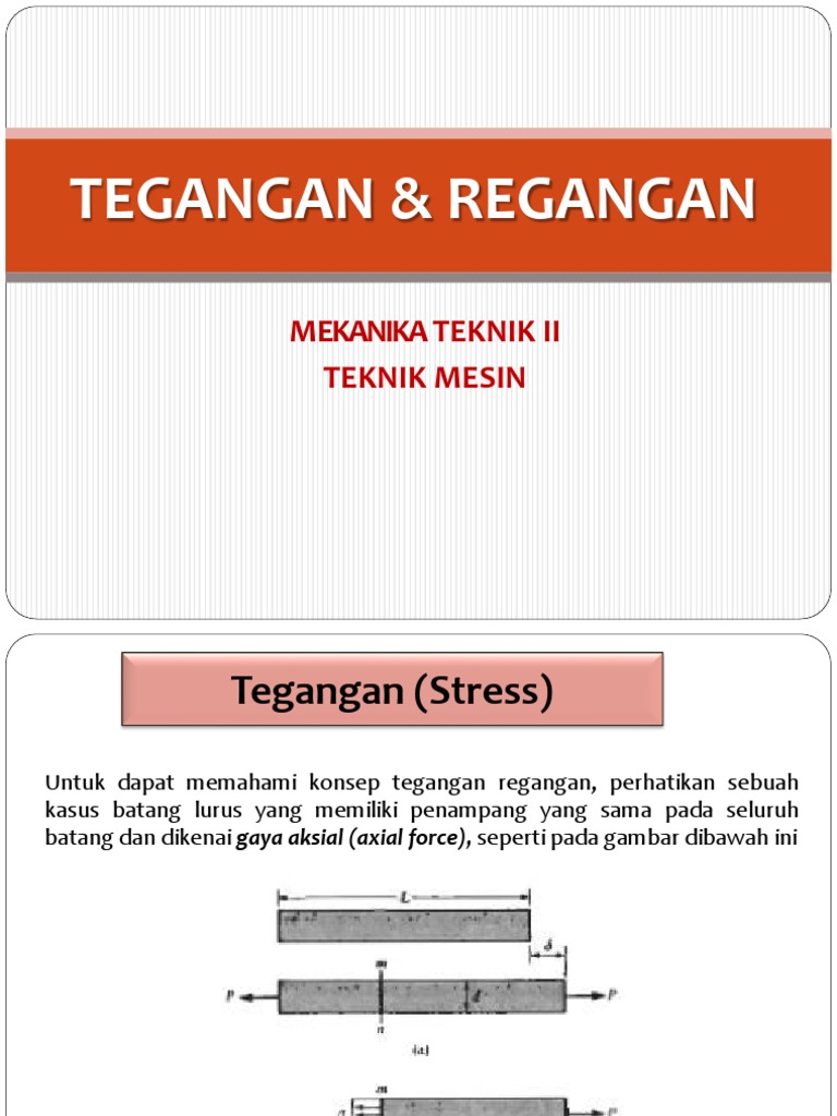 TEGANGAN DAN REGANGAN - Part 1 | PDF