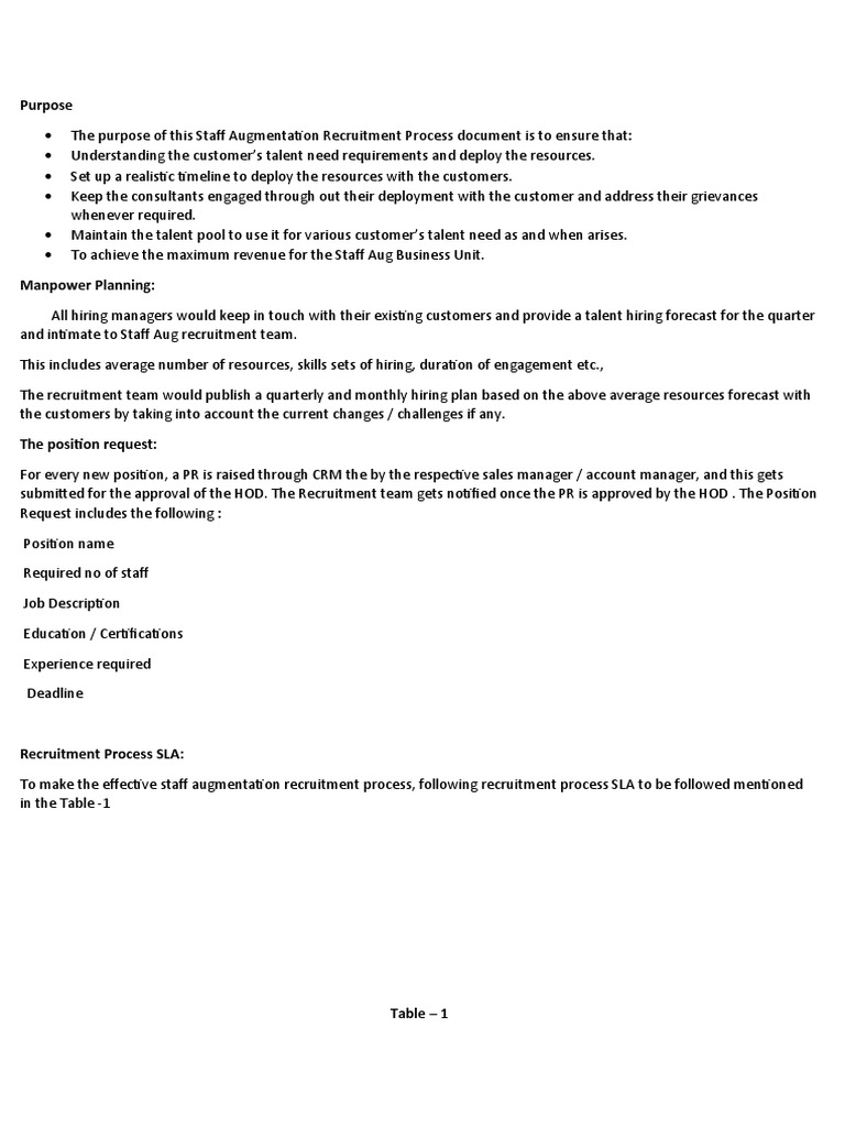 Recruitment Process Document | PDF | Recruitment | Business