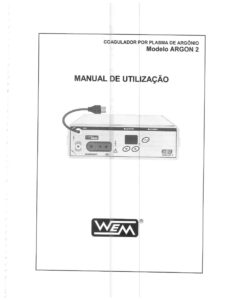 Mu - Coagulador de Plasma Wem Argon 2 Po | PDF