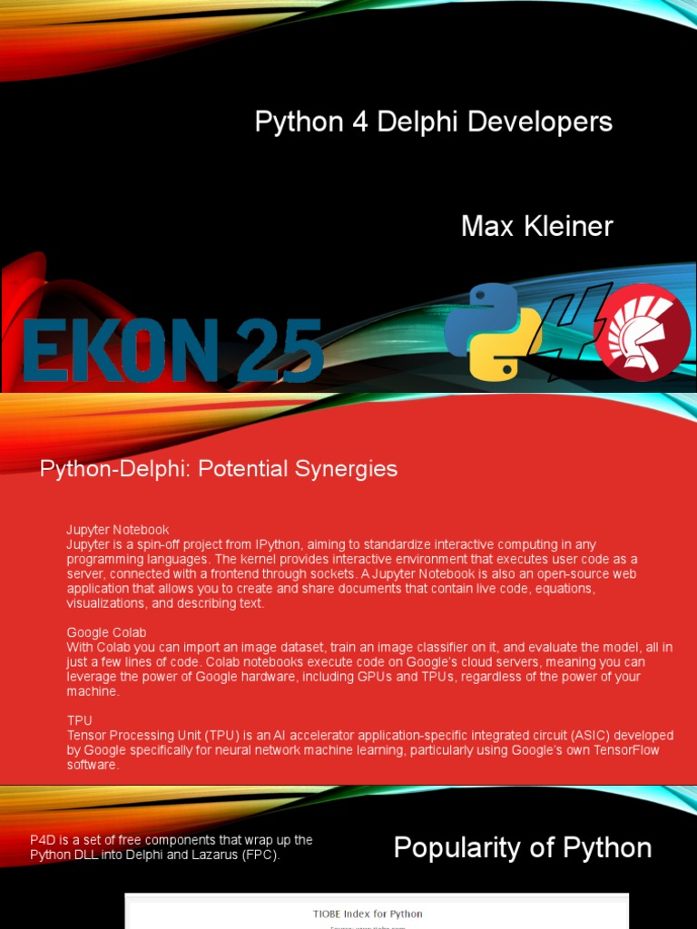 EKON 25 Python4Delphi MX475 | PDF | Python (Programming Language) | Software