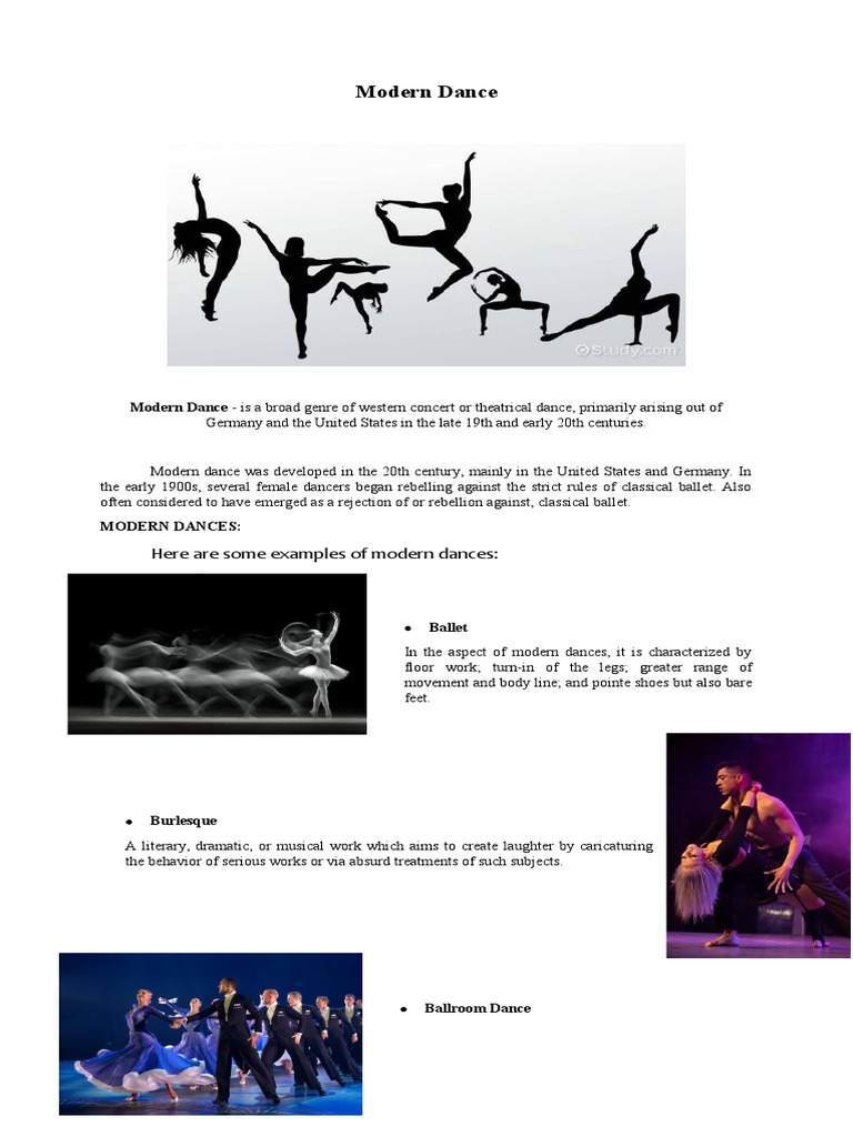 Modern Dance: Here Are Some Examples of Modern Dances | PDF | Dances | Jazz