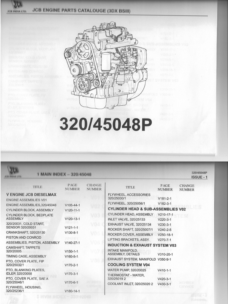 JCB Engine Parts Book | PDF