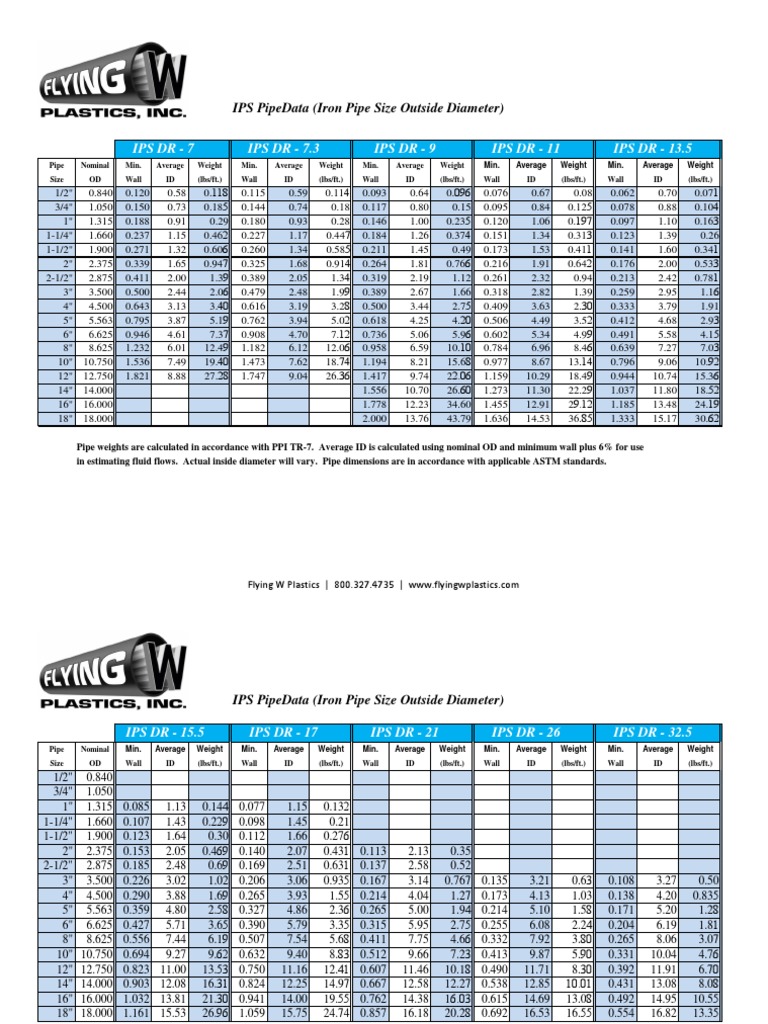 IPS Flying W Sheet | PDF | Pipe (Fluid Conveyance) | Building Engineering