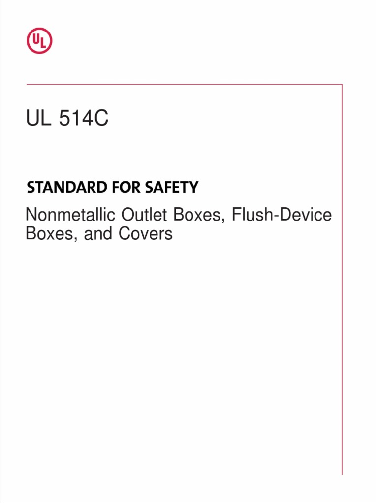 UL514C | PDF | Manufactured Goods | Building Engineering