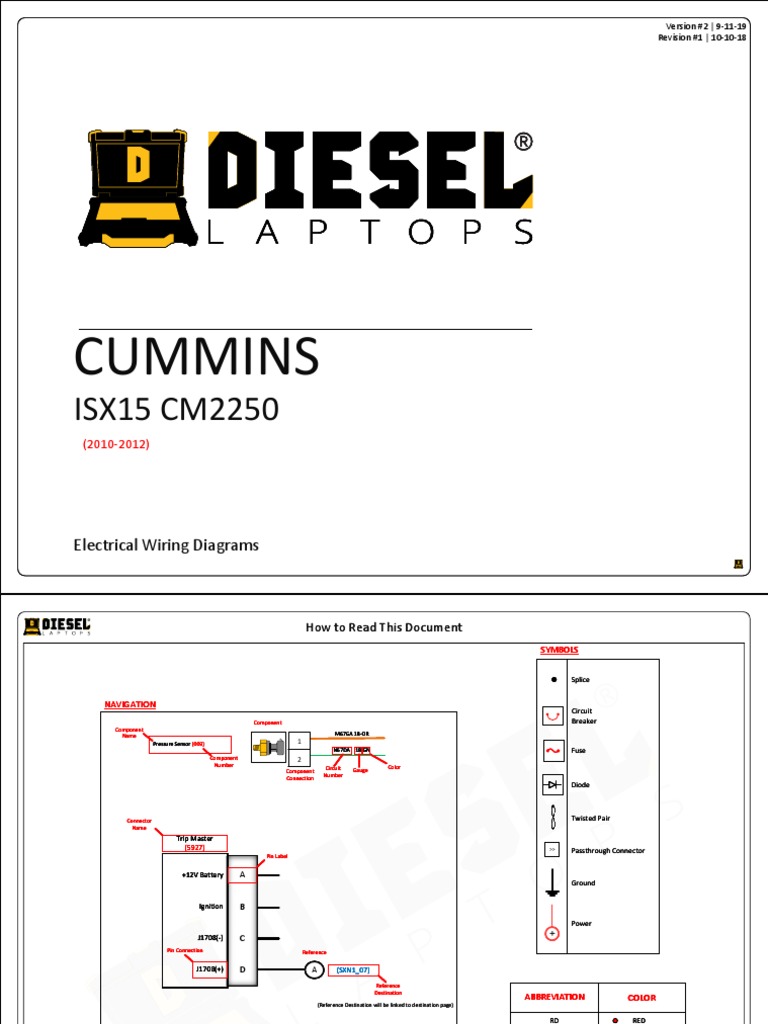 ISX15 CM2250 Wiring Diagrams Guide | PDF | Diesel Engine | Mechanical ...
