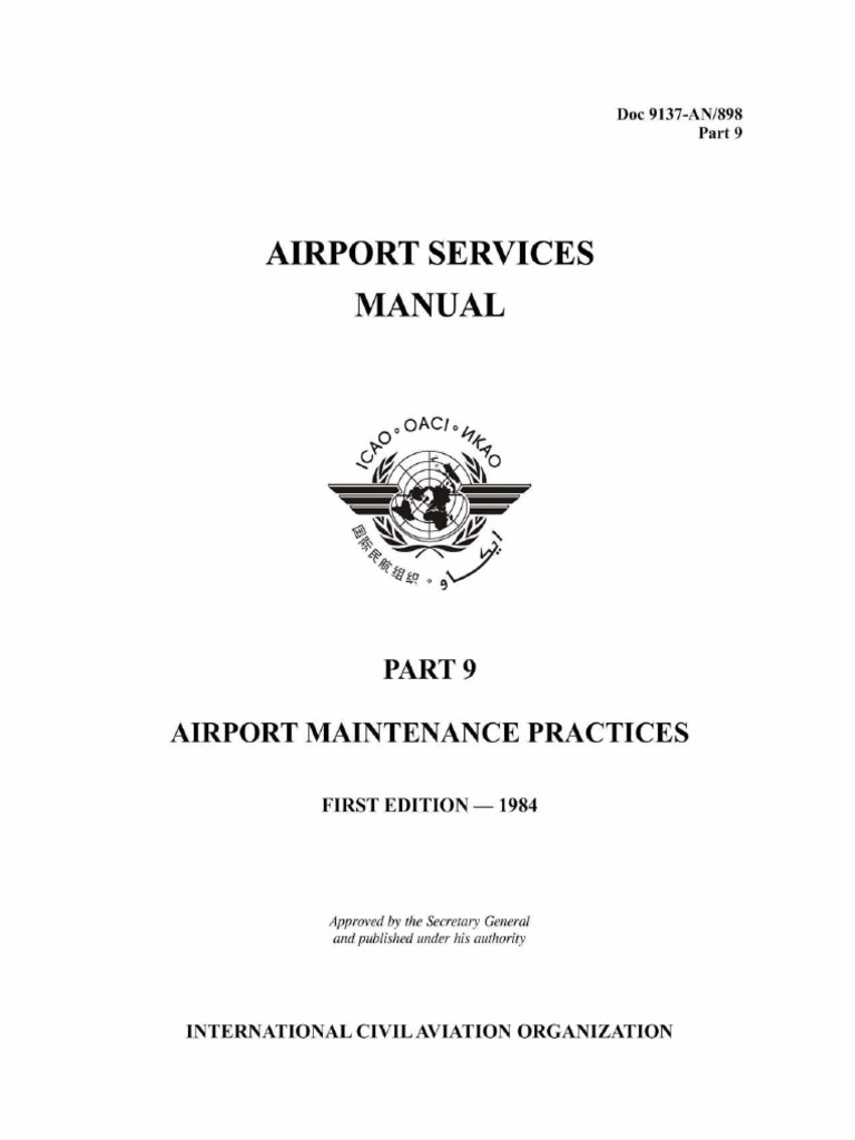 Icao Doc 9137 Airportsevicesmanual-Part9 | PDF | Airport | Road Surface