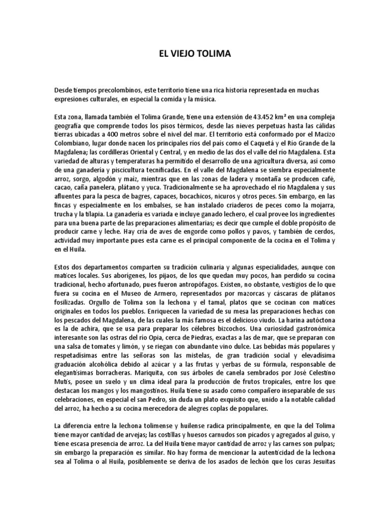 Tolima Grande | PDF | Cilantro | Maíz