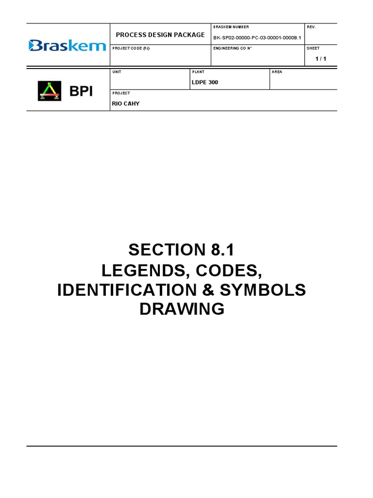 8.1 Legends, Codes, Identification & Symbols Drawing (Ver P&ID-000 Rev ...