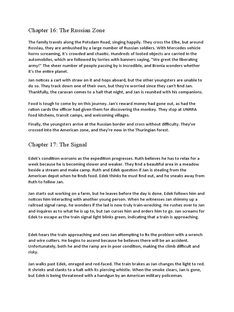 Chapter Summaries The Silver Sword Pdf