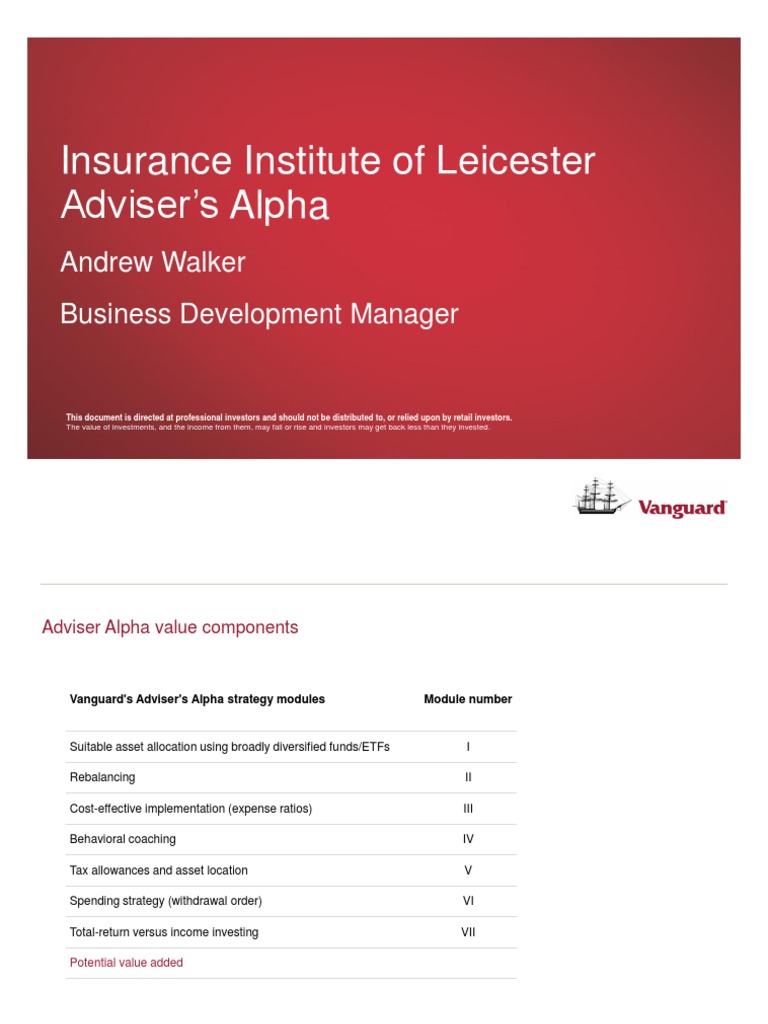 Advisers Alpha - Vanguard 2017 | PDF | Asset Allocation | Stock Market ...