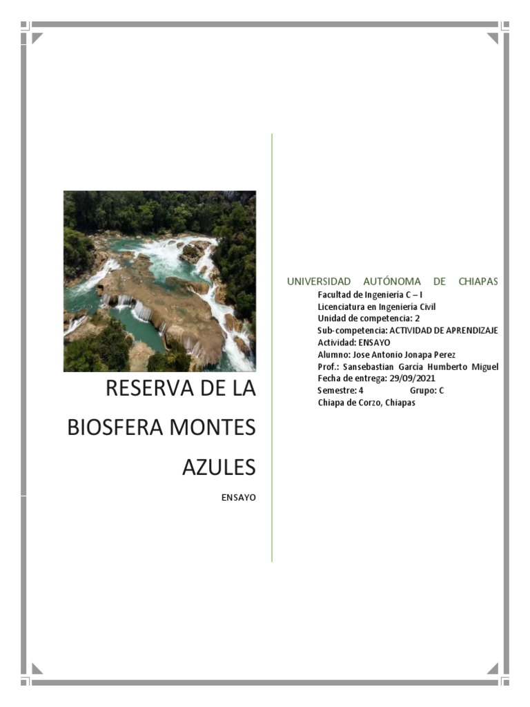 Reserva de la Biosfera Montes Azules | PDF | Desarrollo sostenible ...