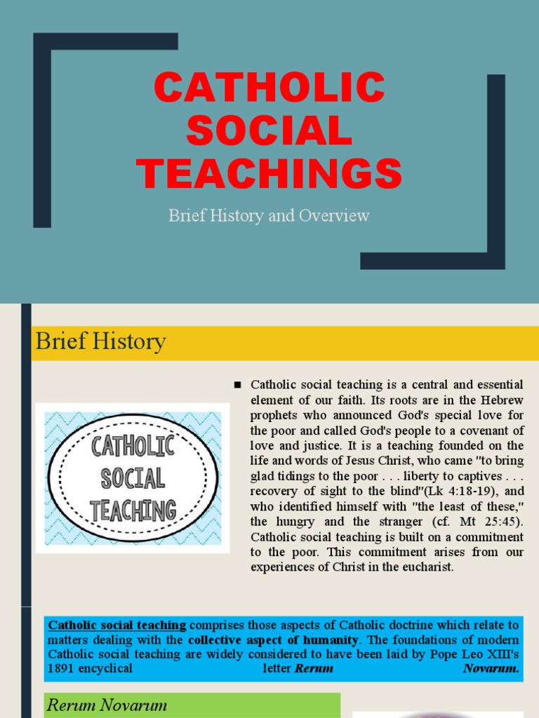 Catholic Social Teachings | PDF | Catholic Social Teaching | Catholic ...