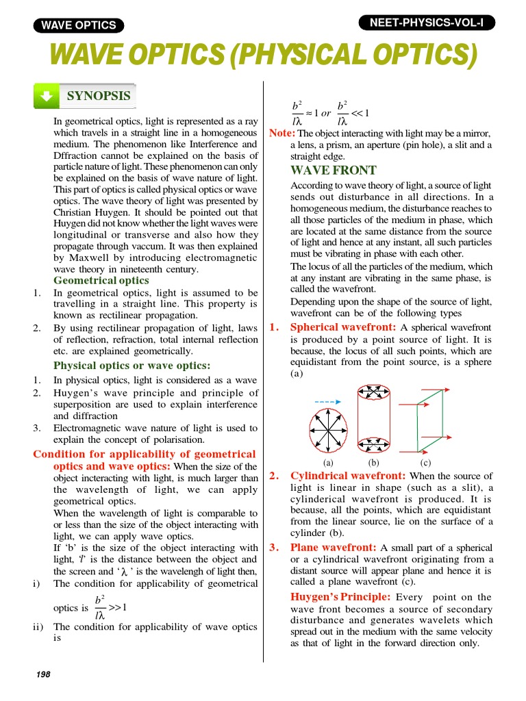 3A.Wave Optics (198-224) | PDF | Optics | Waves