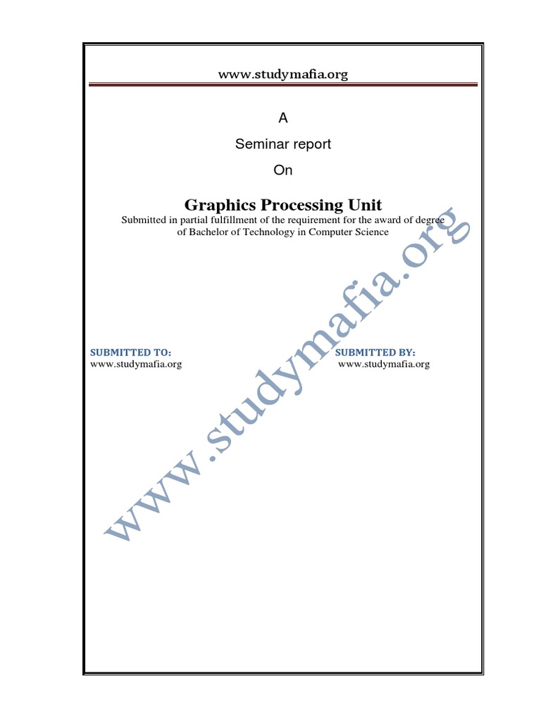 CSE Graphics Processing Unit | PDF | Graphics Processing Unit ...