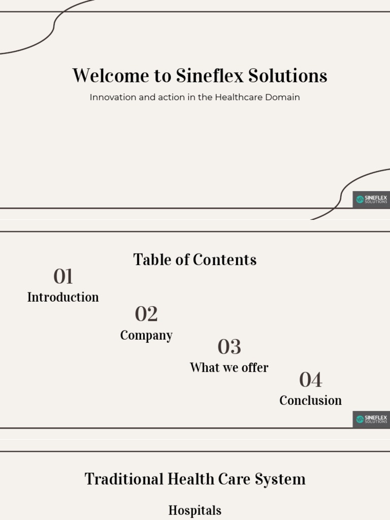 Sineflex Solutions: Innovating Healthcare Management | PDF | Health ...