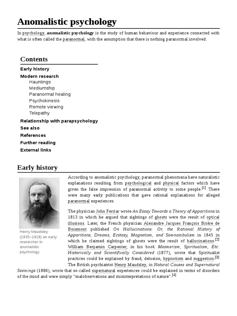 Anomalistic Psychology | PDF | Science | Parapsychology