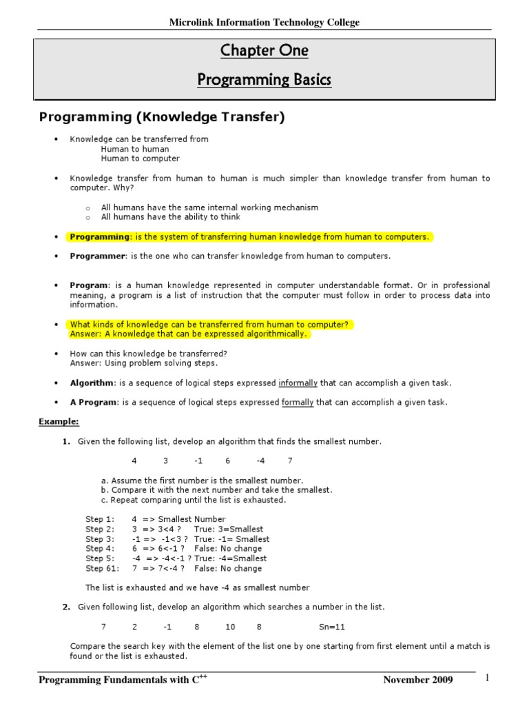 Microlink Information Technology College | PDF | Computer Programming | C++