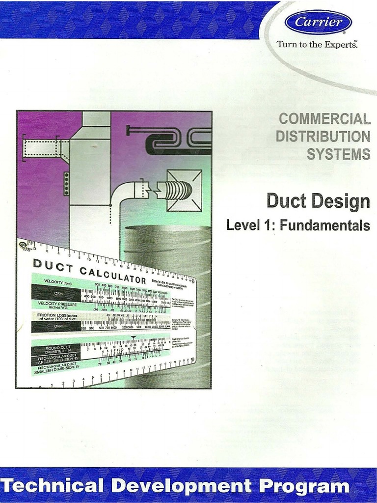 05-01-TDP Carrier - Duct Design Level 1-Fundumental | PDF | Duct (Flow ...