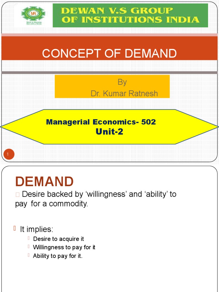 Concept of Demand | Download Free PDF | Demand | Demand Curve