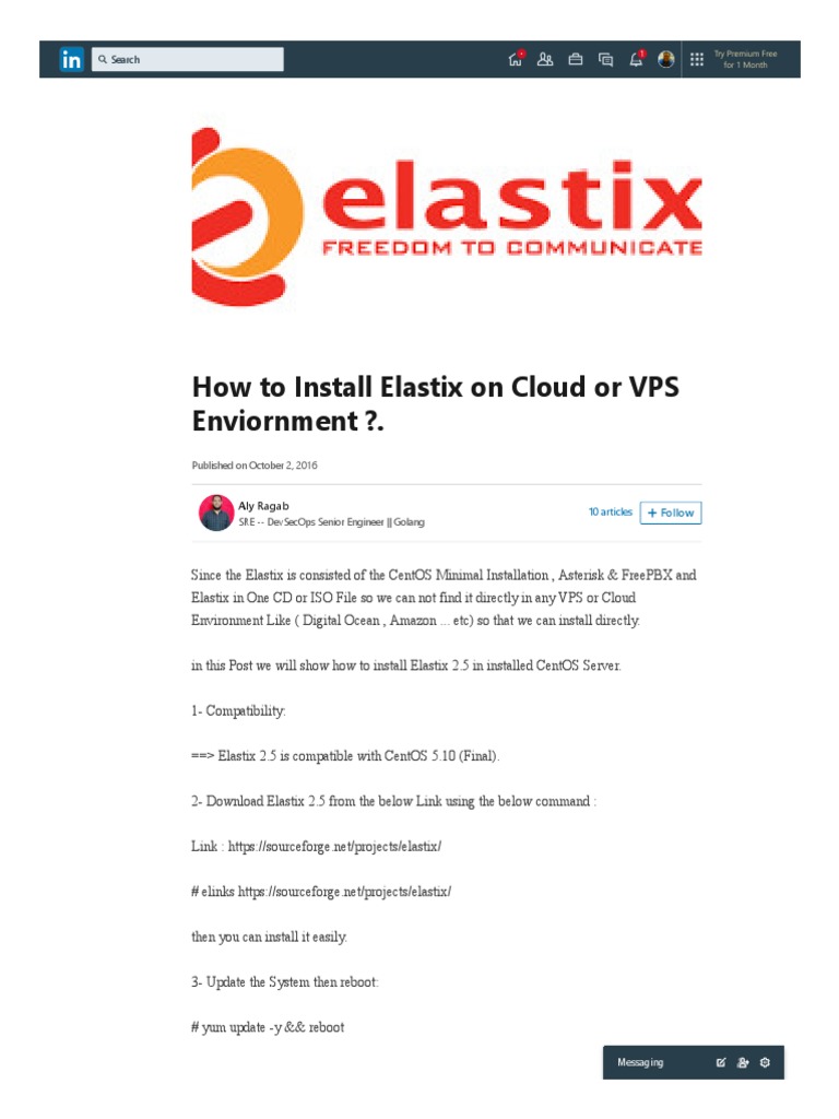 How To Install Elastix On Cloud or VPS Enviornment | PDF | Computing ...