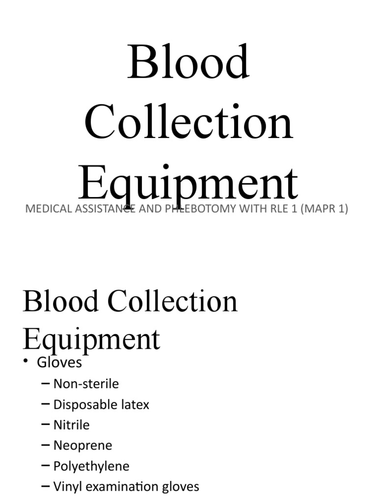 Phlebotomy Equipment Guide | PDF | Coagulation | Blood Plasma