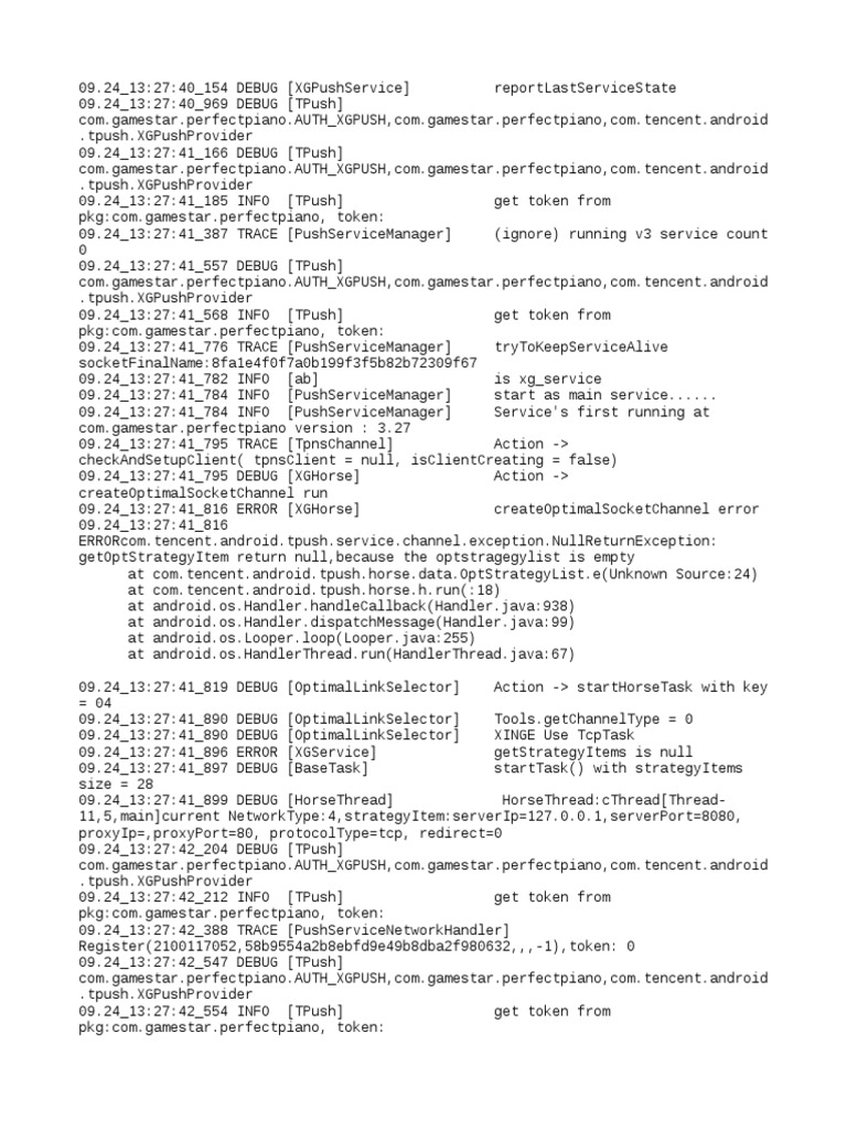 Log-20210924 1354 1 | PDF | Java (Programming Language) | Thread (Computing)