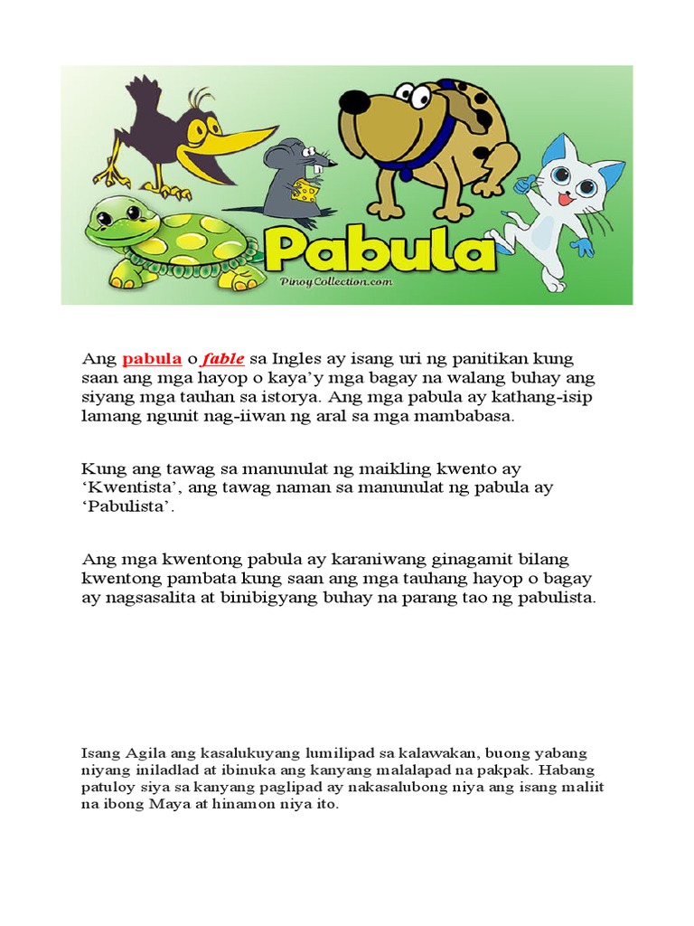 Mga Pabula | PDF