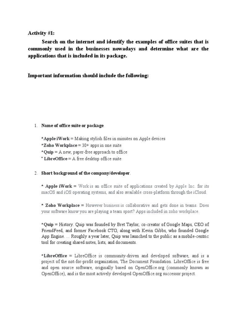 Activiy1 Sofapp | PDF | I Work | Mac Os