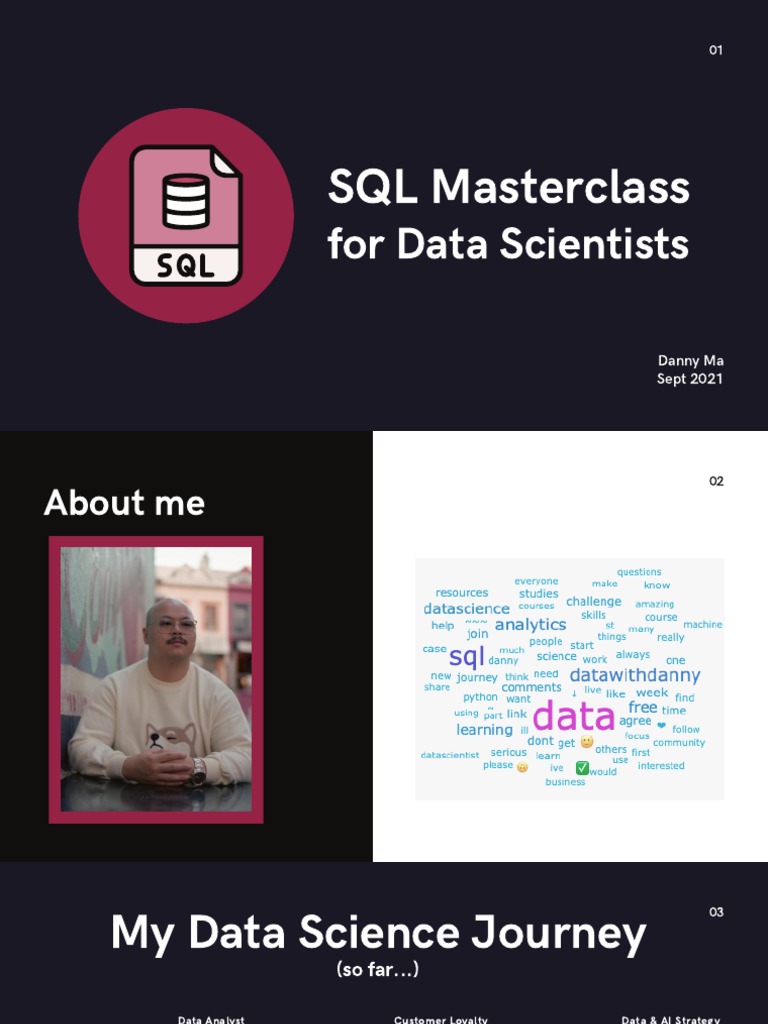 SQL Masterclass Odsc Apac 2021 | PDF | Sql | Databases