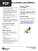 Constipation CHEO Handout | PDF | Constipation | Human Feces