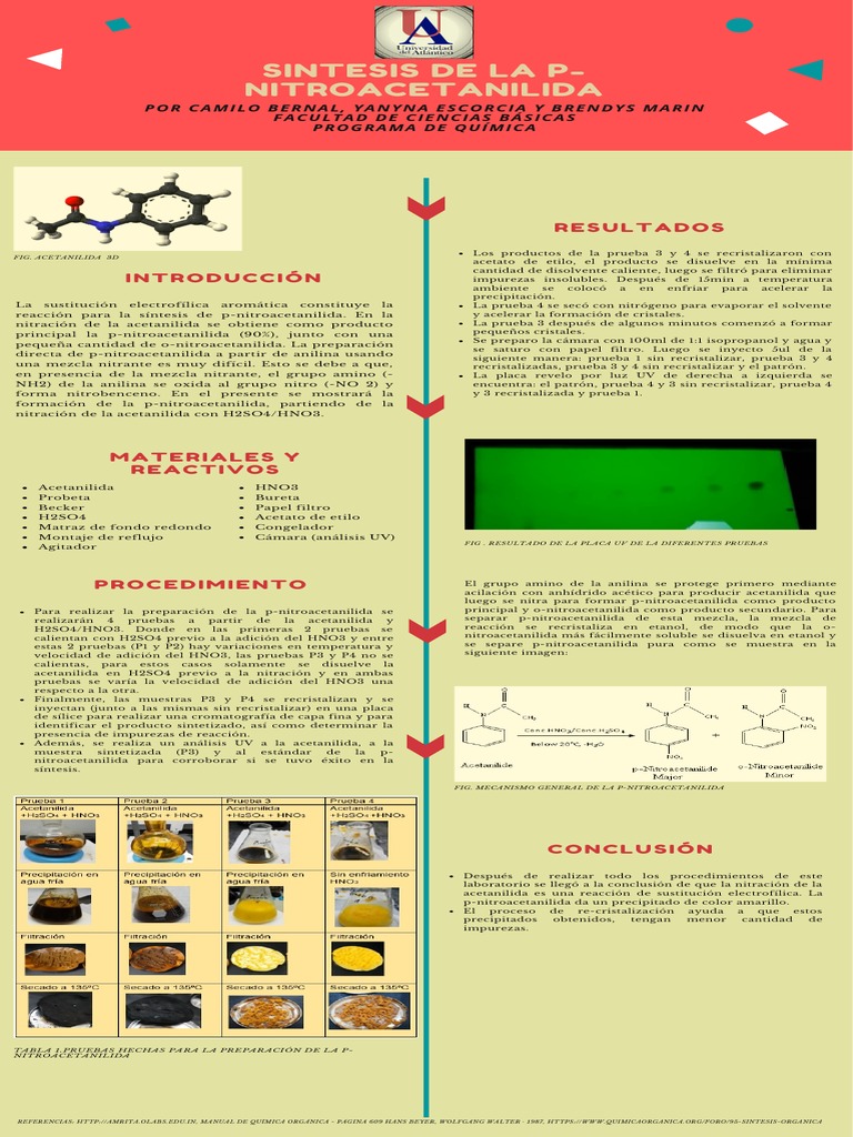 Sintesis de La P-Nitroacetanilida | PDF | Química | Ciencias fisicas