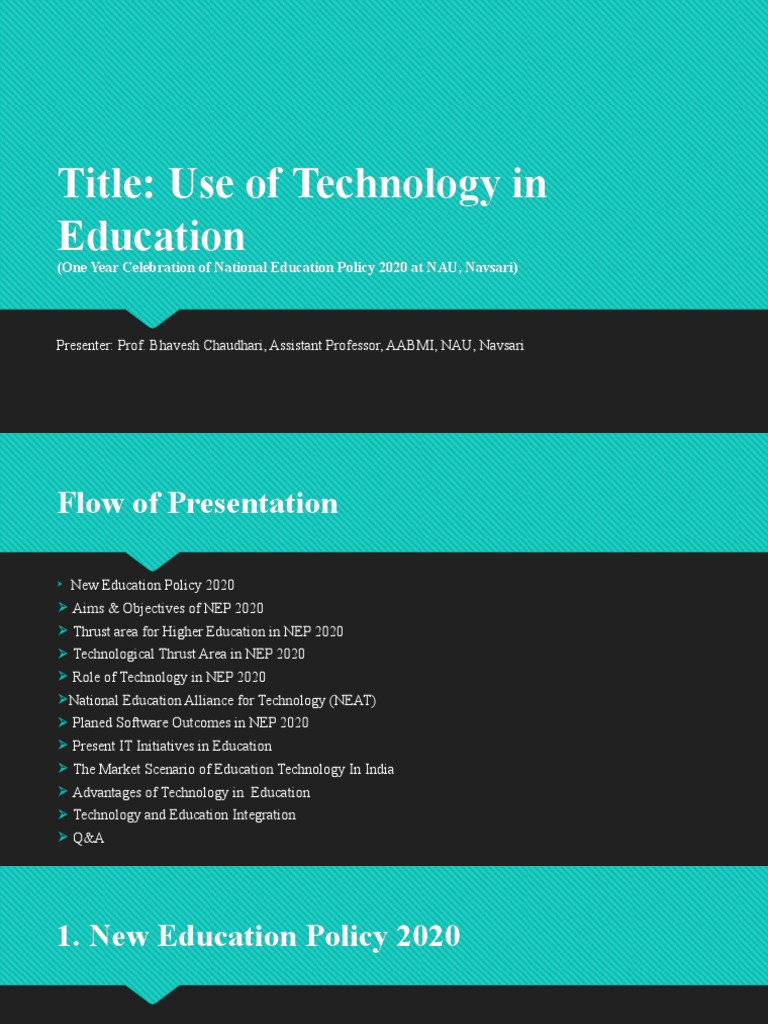 Use of Technology in Education | PDF | Educational Technology ...
