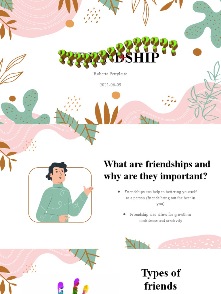 English Presentation. Friendships | PDF | Career & Growth