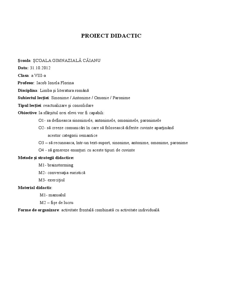 Sinonime Antonime Omonime Paronime PDF Free | PDF