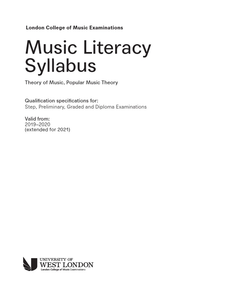 Music Theory Syllabus 2021 | PDF | Test (Assessment) | Music Theory