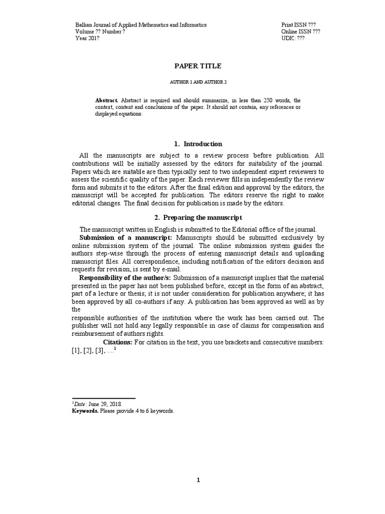 Abstract. Abstract Is Required and Should Summarize, in Less Than 250 ...