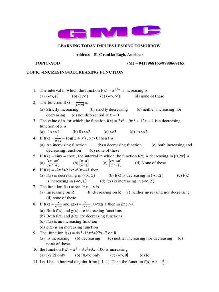 Boards Objective Assignment 1 | PDF | Slope | Tangent