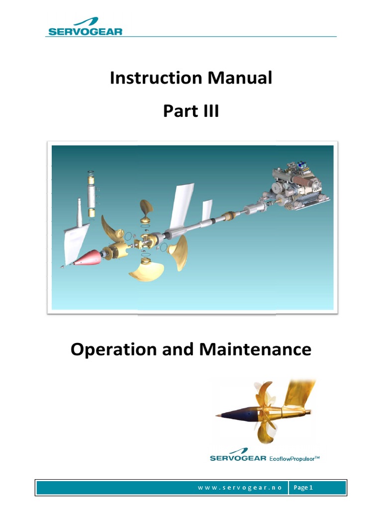 Servogear Instruction Manual. Part III. Rev 01. 21.03.2011 | PDF ...