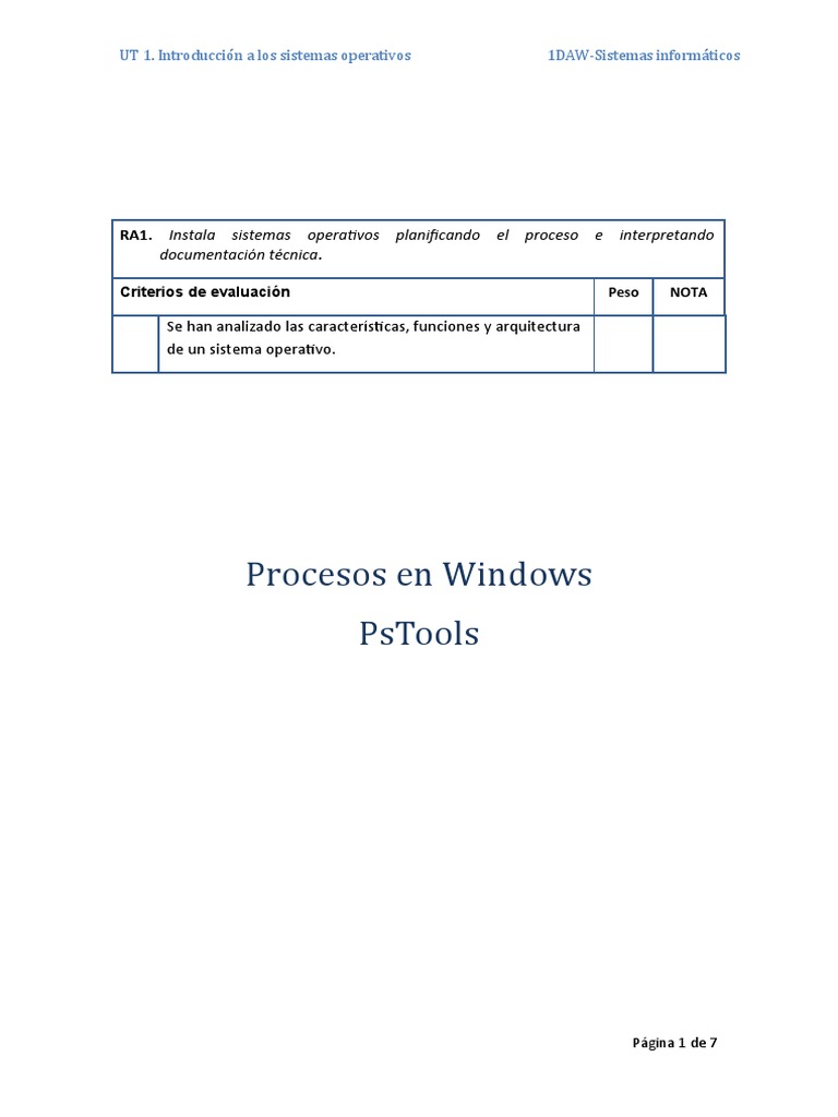 Procesos Windows PsTools | PDF | Microsoft Windows | Windows Nt