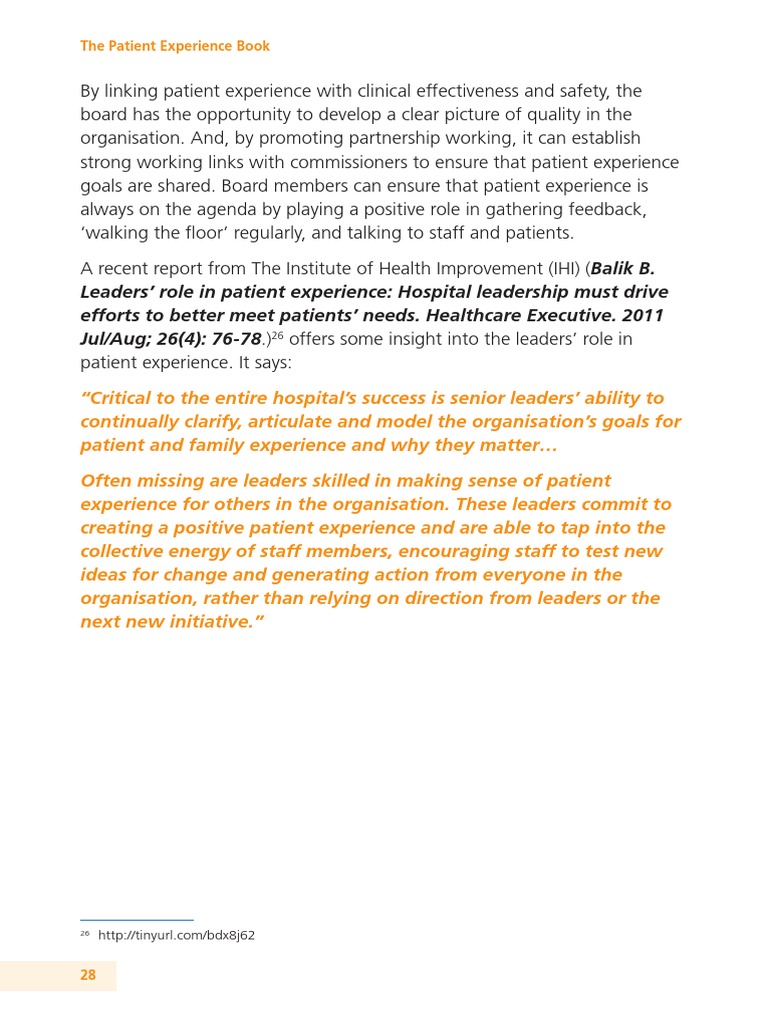 Patient Experience Guidance and Support 31 60 | PDF | National Health ...