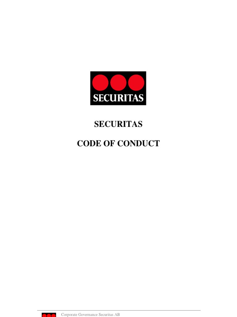 Securitas Code of Conduct | PDF | Integrity | Employment
