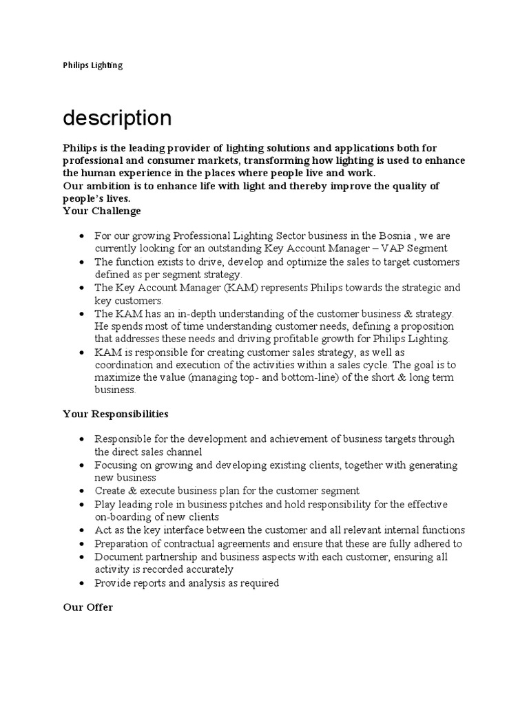 Description: Philips Lighting | PDF | Philips | Sales