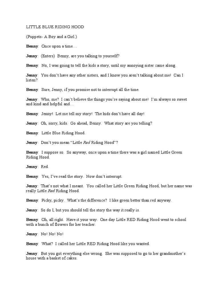 Little Red Riding Hood Puppet Show | PDF | Little Red Riding Hood