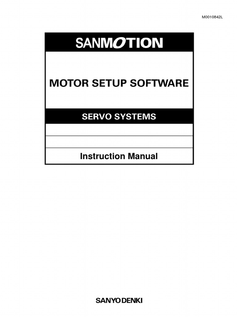 Sanmotion Motor Setup m0010842l | PDF | Electrical Connector | Amplifier