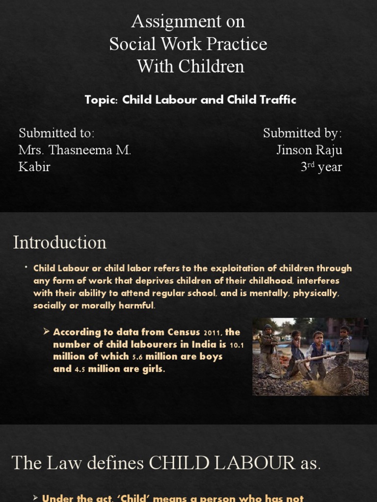 Child Labour and Trafficking Issues | PDF | Human Trafficking | Child ...